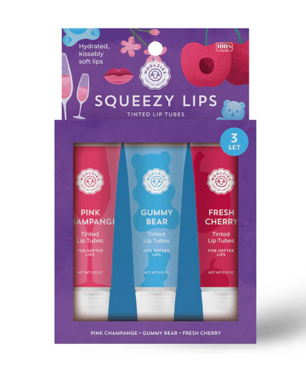 Squeezy Lip Tint Tube Pink Champange Gummy Bear Fresh Cherry – The ...