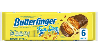 Butterfinger Fun Size Peanut-Buttery Chocolate-y Candy Bars, Individua ...