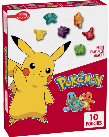 Pokemon Fruit Flavored Snacks, Treat Pouches, Gluten Free Snack, 10 Ct ...
