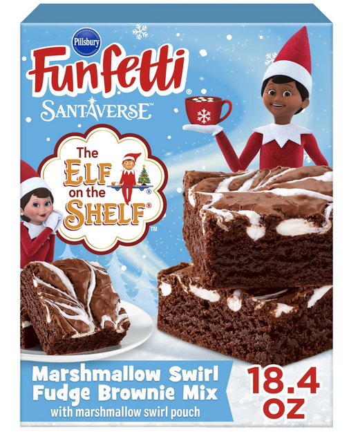 Pillsbury Funfetti The Elf on the Shelf Marshmallow Swirl Fudge Browni ...