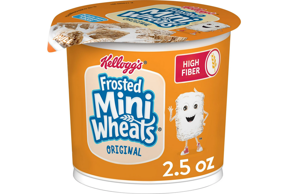 Kellogg's Frosted Mini-Wheats Cold Breakfast Cereal Cup, High-Fiber, W ...