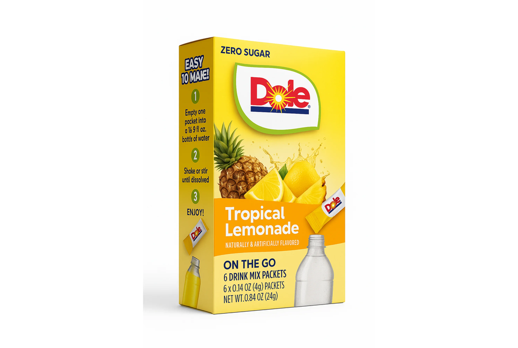 Dole Powder Drink Mix Pack, Tropical Lemonade, Sugar-Free, 6 Ct – The ...