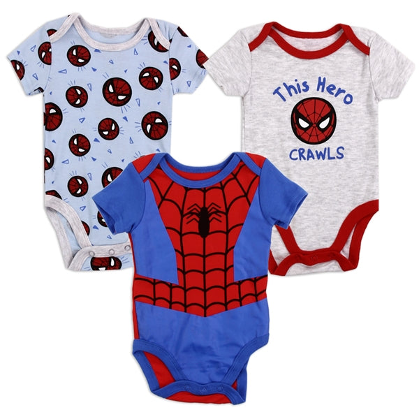 SPIDER-MAN Newborn 3PK Creepers – The Jolly Shopper